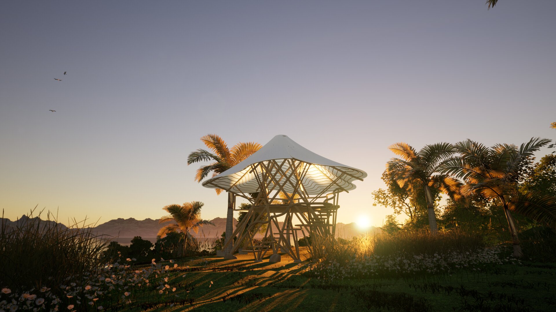 A Bamboo Community Center Inspired by Cacao Pods - Bamboo U