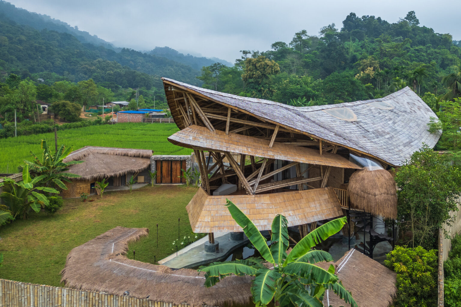An Innovative Bamboo Villa in Assam, India - Bamboo U