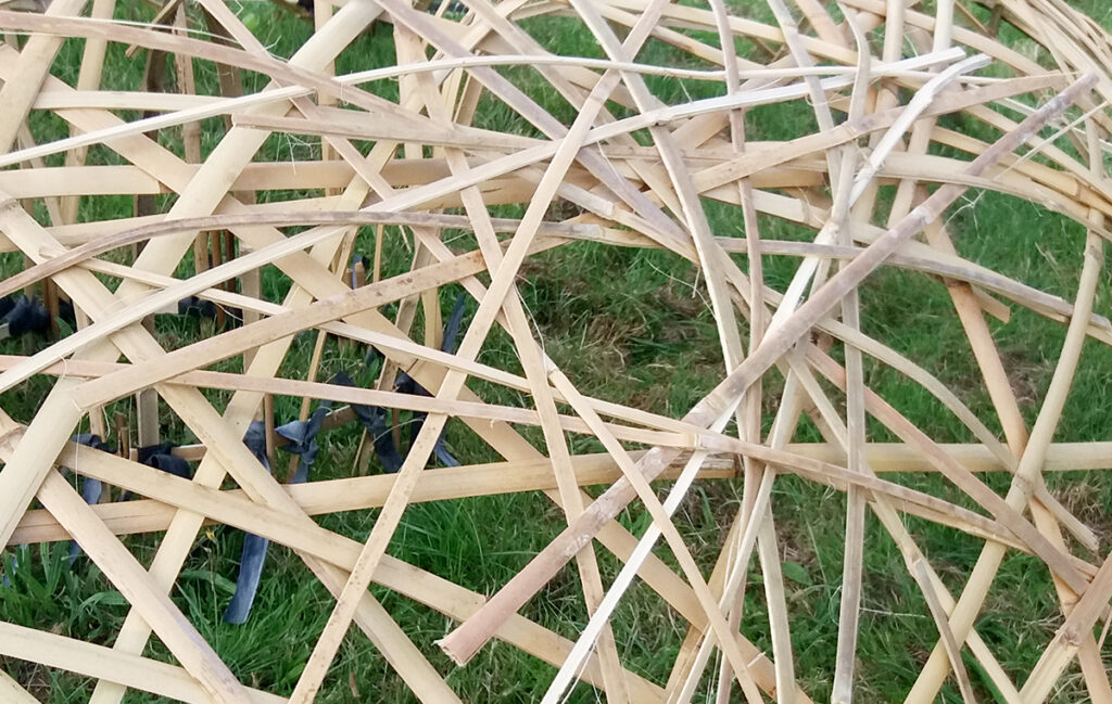 Weaving the Karma Map Dome: Building with Bamboo at Tribal Earth, UK ...